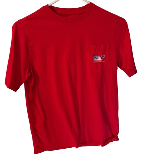 Vineyard Vines | Shirts & Tops | Vineyard Vines Red Tee With Flag Whale ...